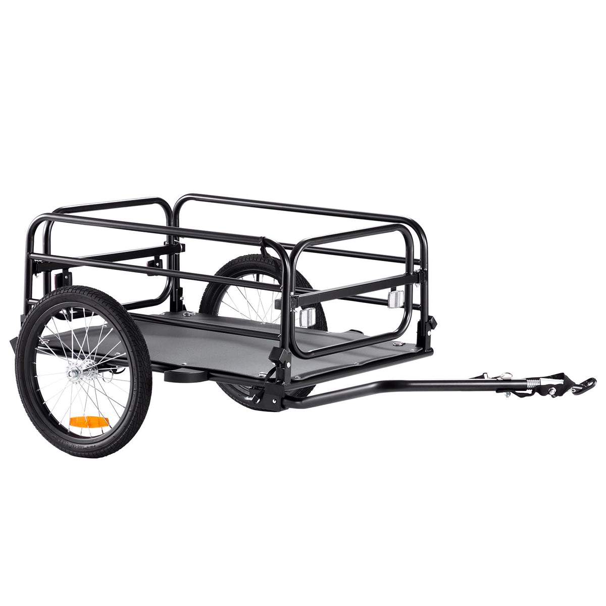 VEVOR E-Bike Cargo Trailers Heavy-Duty Bicycle Wagon Cart, Foldable ...